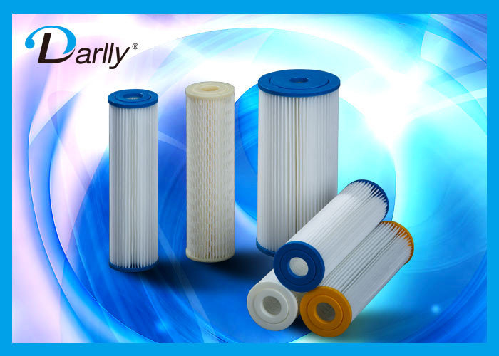 Low Pressure Drop Pleated Water Filter Cartridge For  Industrial Chemicals