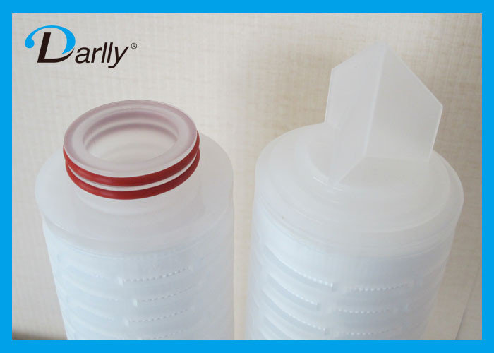 Disposable pleated acid water micro filter cartridge for filtration