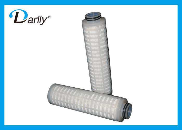 10 Inch PES Pleated 0.1 Micron Filter Cartridge Darlly Filtration For Chemical