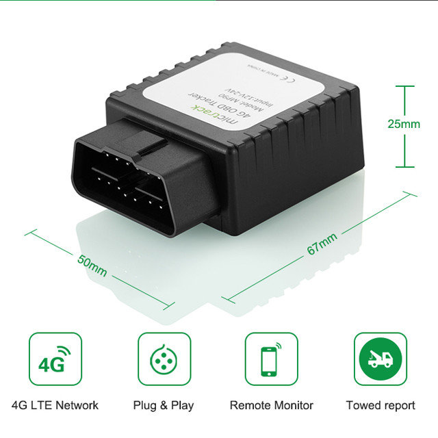 Play and Plug Tracking Wireless 4G LTE Vehicle GPS OBD Tracker Device Car tracking