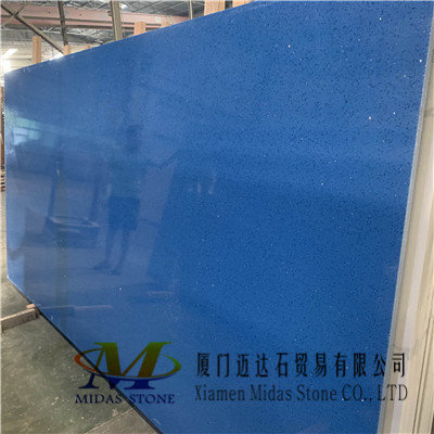 Chinese Crystal Blue Quartz Stone Slabs