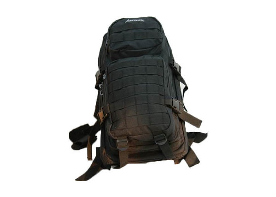 Mochila militar do preto do Webbing de Molle, trouxa militar impermeável de pouco peso
