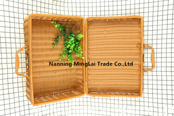 Hot selling Hand weaving Rattan eco-friendly vintage style picnic basket storage basket