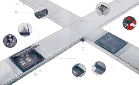 Walker Electrical Floor Box , Standard Grounding Floor Mounted Power Sockets 