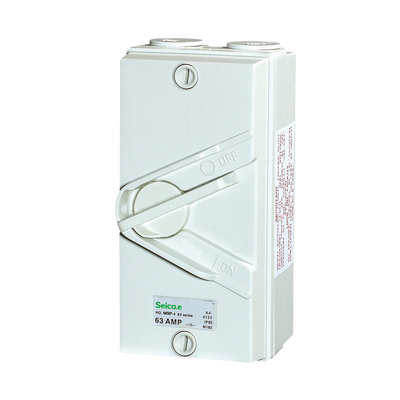 Dual 25mm Threaded Weatherproof Isolator Switch with Insulating Plastic Housing