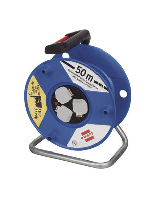 Industrial Portable 50M Electric Extension Cable Reel Heavy Duty Outdoor Long Distance