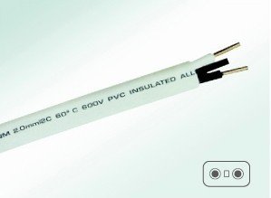 PVC Outer Sheath Fire Resistant Electrical Cable for Home 3 * 1.0 mm 3 * 1.5 mm 3 * 2.0 mm