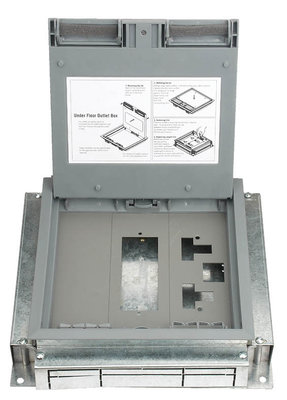 Iron Bottom Floor Mounted Electrical Outlet Boxes Waterproof 68.5 * 35.5 * 43 mm