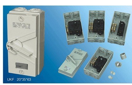 Outside 63A Weatherproof Isolator Switch for Chemical / Electric Power / Railways Industry