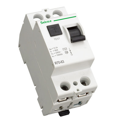 Residual Current Panel Mount Circuit Breakers with Fire Resistant Plastic Housing