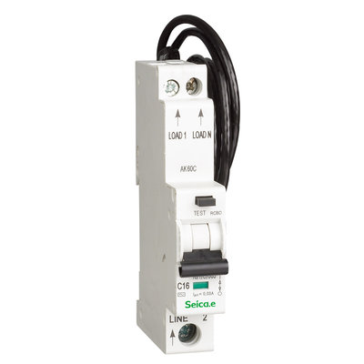 Residual Current Breaker with Overload Protection Finger Protected Connection Terminals