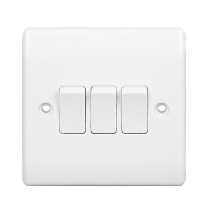 10A Wall Switch Industrial Electrical Parts with PC and Copper Material