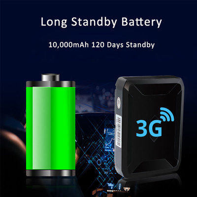 Small 3G GPS Tracker For Car 10,000mAh Battery Easy Installation
