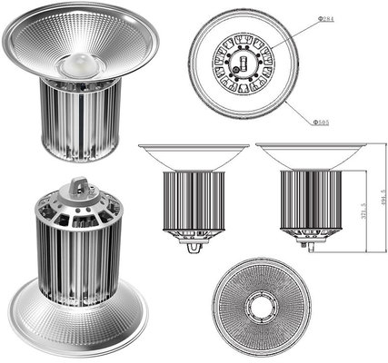 100 - 120Lm / W Led Warehouse Lighting High Bay 60w 80w 100w 120w 150w 200w 250w 300w