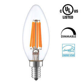 Bombillas ahorros de energía formadas vela del LED, zócalo de los bulbos E12 E14 de los candelabros de C35 LED