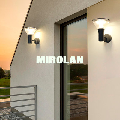 MIROLAN Rectangule Outdoor Wall Lights,Patio Dark Gray Aluminum Modern LED Wall Lamp IP54