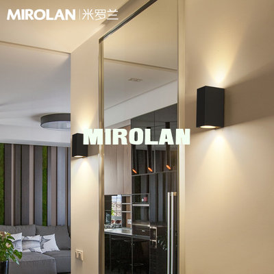 MIROLAN's Rectangular Wall Sconce Lighting 3000K Warm White Up and Down Lights Illuminate for 10-15 Square Meters