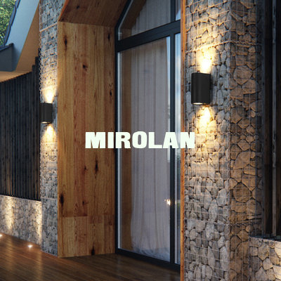 MIROLAN Indoor Outdoor Wall Light Fixture , Wall Mount Porch Light , Dual Head Up and Down Light Wall Sconce