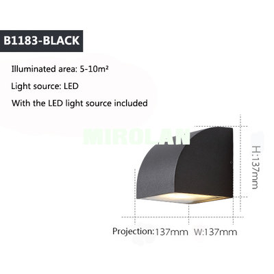 MIROLAN Wall Sconces,5W Quarter LED Outdoor Wall Lights for Houses,Modern LED Aluminum Waterproof Wall Lamp Indoor