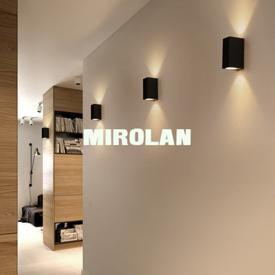 MIROLAN Outdoor Wall Light Fixture 10W , LED Outdoor Wall Lamp Modern Porch Light 5.9*3.1*2.7 inches