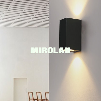 MIROLAN's Rectangular Wall Sconce Lighting 3000K Warm White Up and Down Lights Illuminate for 10-15 Square Meters