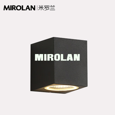 MIROLAN 10W Black Modern Minimalist LED Wall Lamps Waterproof IP54 Square Wall Mounted Lights