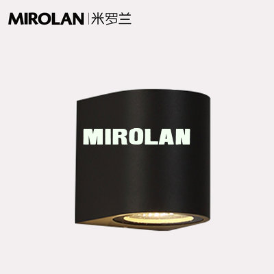 MIROLAN Indoor / Outdoor Modern Wall Sconces Up and Down Light Tube Shaped with Frosted Black Finished