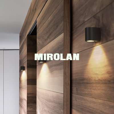 MIROLAN Indoor / Outdoor Modern Wall Sconces Up and Down Light Tube Shaped with Frosted Black Finished