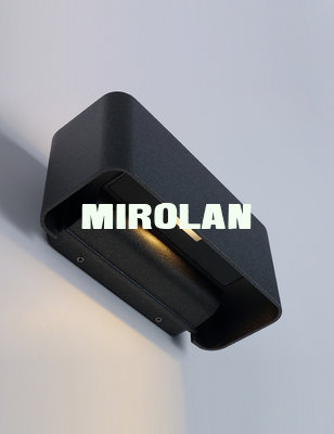 MOROLAN B1021 Indoor Rectangular Wall Sconce LED Up and Down Light 6W*2 Black Painted Aluminium Body