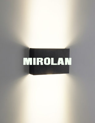 Warm White Horizontal Outdoor Wall Lamp , Aluminum 2 * 8W Exterior Up and Down LED Wall Light