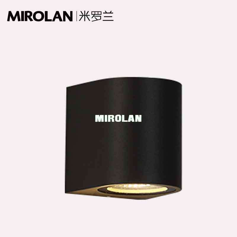MIROLAN Indoor / Outdoor Modern Wall Sconces Up and Down Light Tube Shaped with Frosted Black Finished
