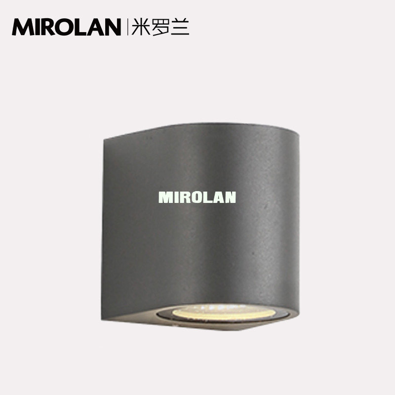 MIROLAN D-Shaped Outdoor Wall Sconce 3000k LED Modern Porch Light 10W IP54 3.1" x 3.1" x 2.7"