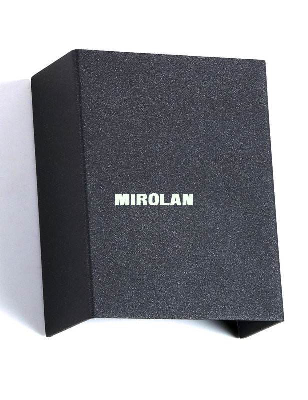 MIROLAN Rectangular Up and Down Wall Sconce 12 Watts 3000K Black Exterior Wall Light Fixtures