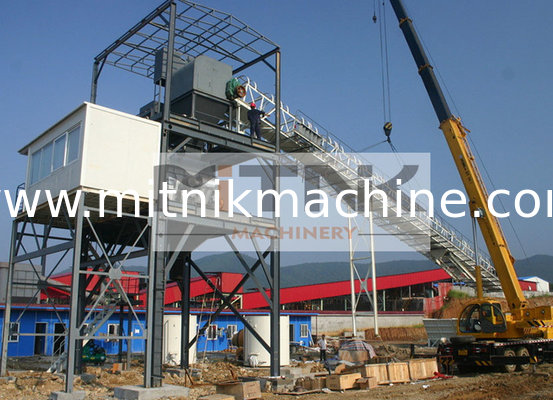 HZS25 Statioanry Concrete Batching Plant For Concrete Road Construction
