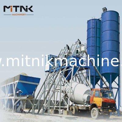 HZS50 Bucket Hoist Concrete Mixing Plant
