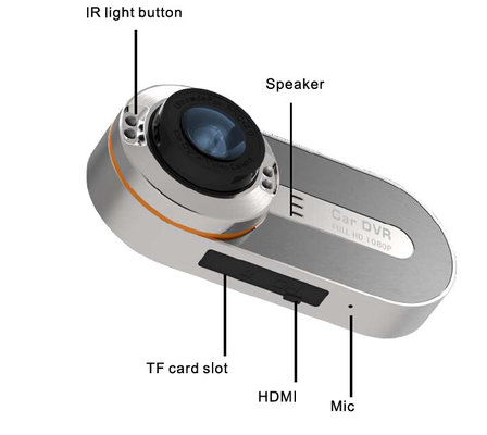 voiture portative DVR de 2.7inch TFT 1080P HD mouvement ultra grand-angulaire Dection de 170 degrés