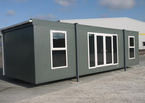 Safe Secure Temporary House With Windows / Movable Sandwich Panel Container