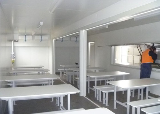 Prefab Kitchen Mobile Shipping Container Homes Steel Door For Mining