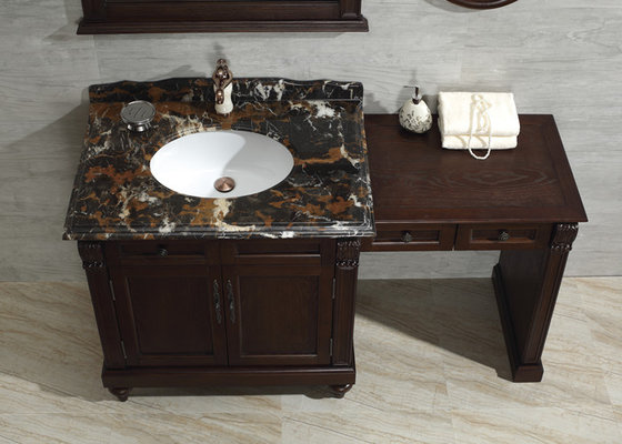Vintage Restaurant Furniture Waterproof Bathroom Storage Cabinets With Small Table