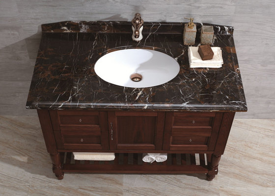 Classical Italy Style Solid Wood Bathroom Cabinet Storage Sink Vanity With Mirror