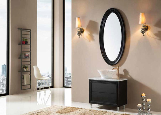 Home Furniture American Style Freestanding Vanity Unit In Black