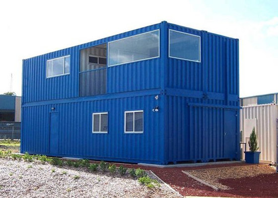 Custom Made Modified Shipping Containers House Two Storey Prefab House For Temporary Dorm