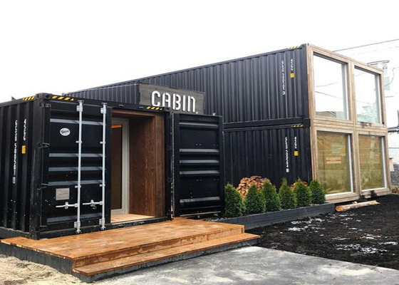 Combined Modified Shipping Containers Hotel / Motel With Sliding Windows