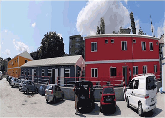 Environmental  Prebuilt Modular Steel Garage Buildings Home With Kitchen , Toilets