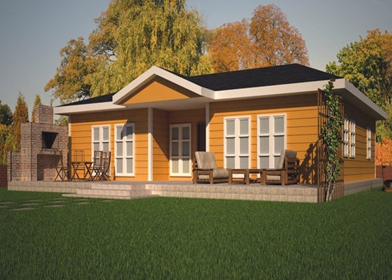 Leisure Small Green Prefabricated Cottage Modular Homes Modular Villa With Bathroom