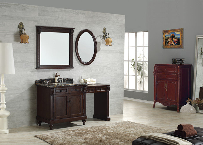 Vintage Restaurant Furniture Waterproof Bathroom Storage Cabinets With Small Table