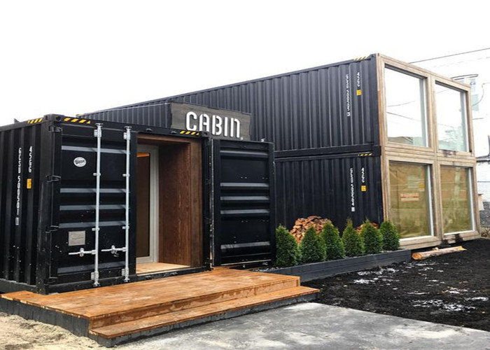 Combined Modified Shipping Containers Hotel / Motel With Sliding Windows