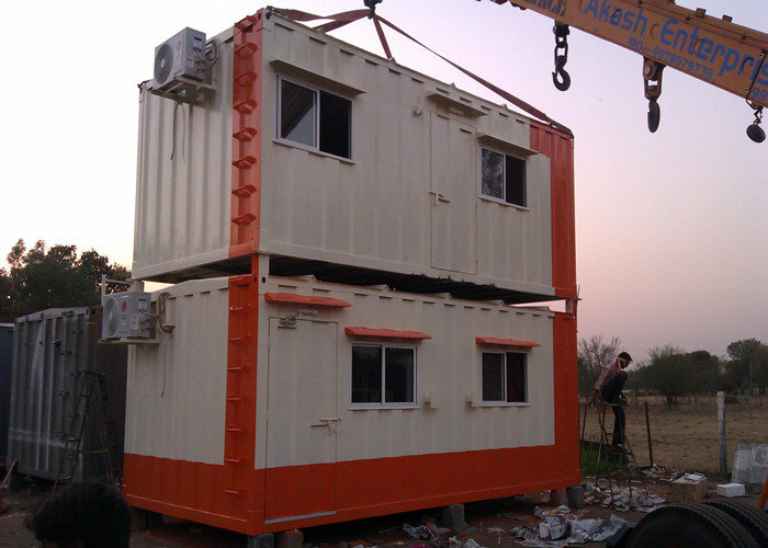 Movable Container House Temporary Camp Two Layer Worker Dormitry WIth Airconditioner