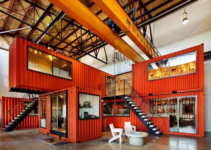 Prefab Shipping Containers Shop / Combined Container House For Display And Exhibit