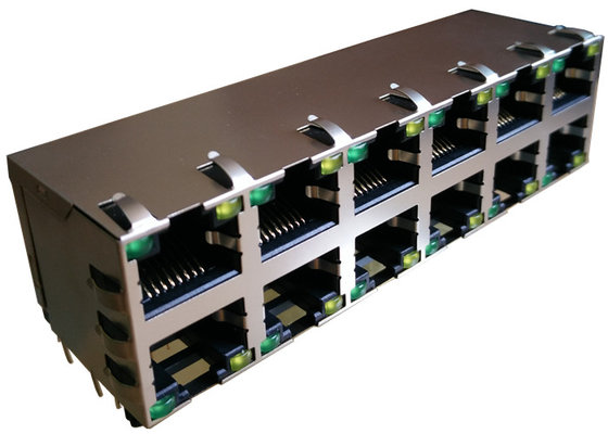 1840267-5 POE RJ45 Connector Stacked Gigabit POE+ 2x6 POE Rj45 Pinout 1840267-6
